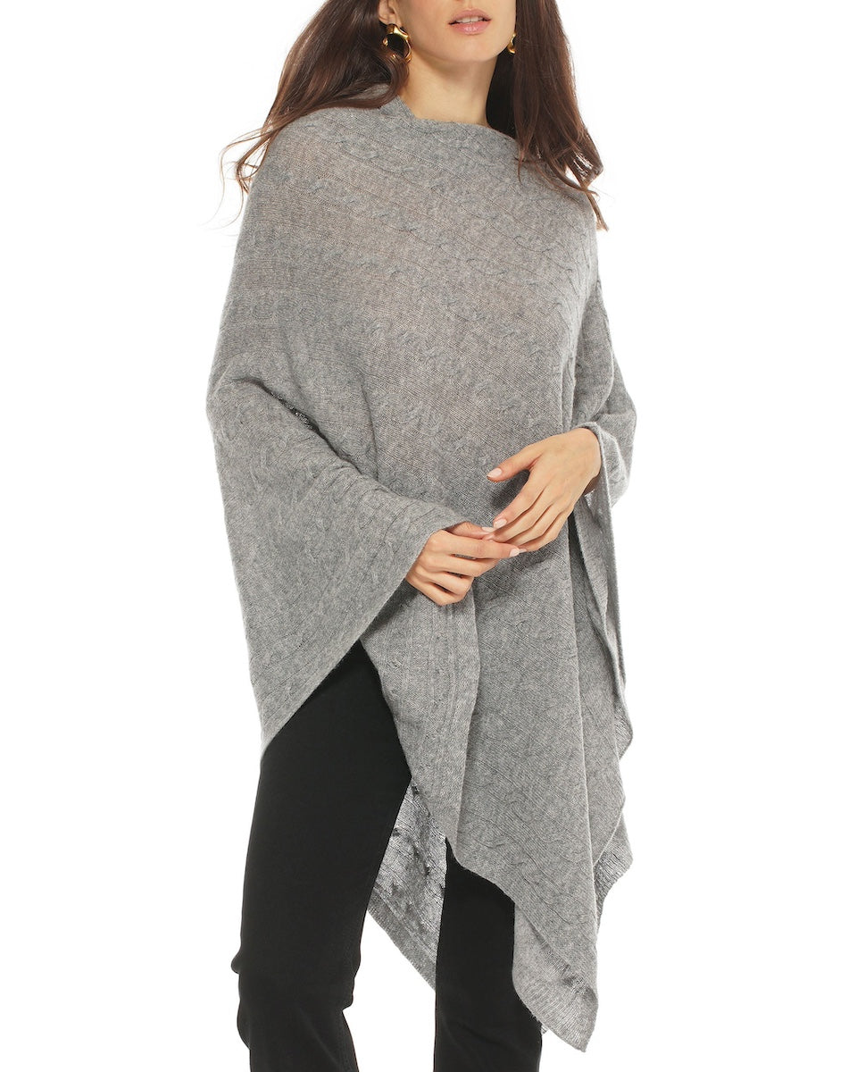 Women’s Cashmere Poncho | Women’s Cable Knit | Italian Cashmere – ofanorigin